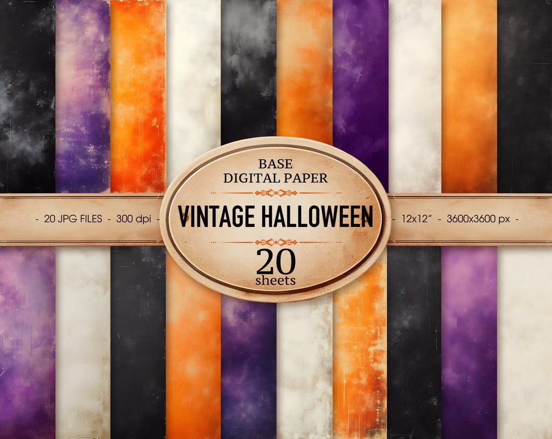 Vintage Halloween Digital Paper, Abstract Grunge Scrapbook Paper ...