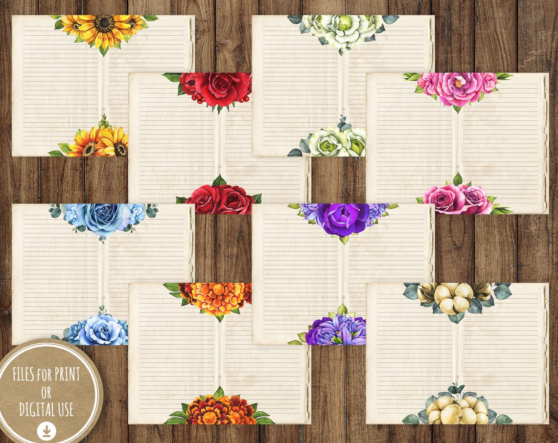 Cottagecore Planner Digital File. Vintage Lined Printable - Etsy