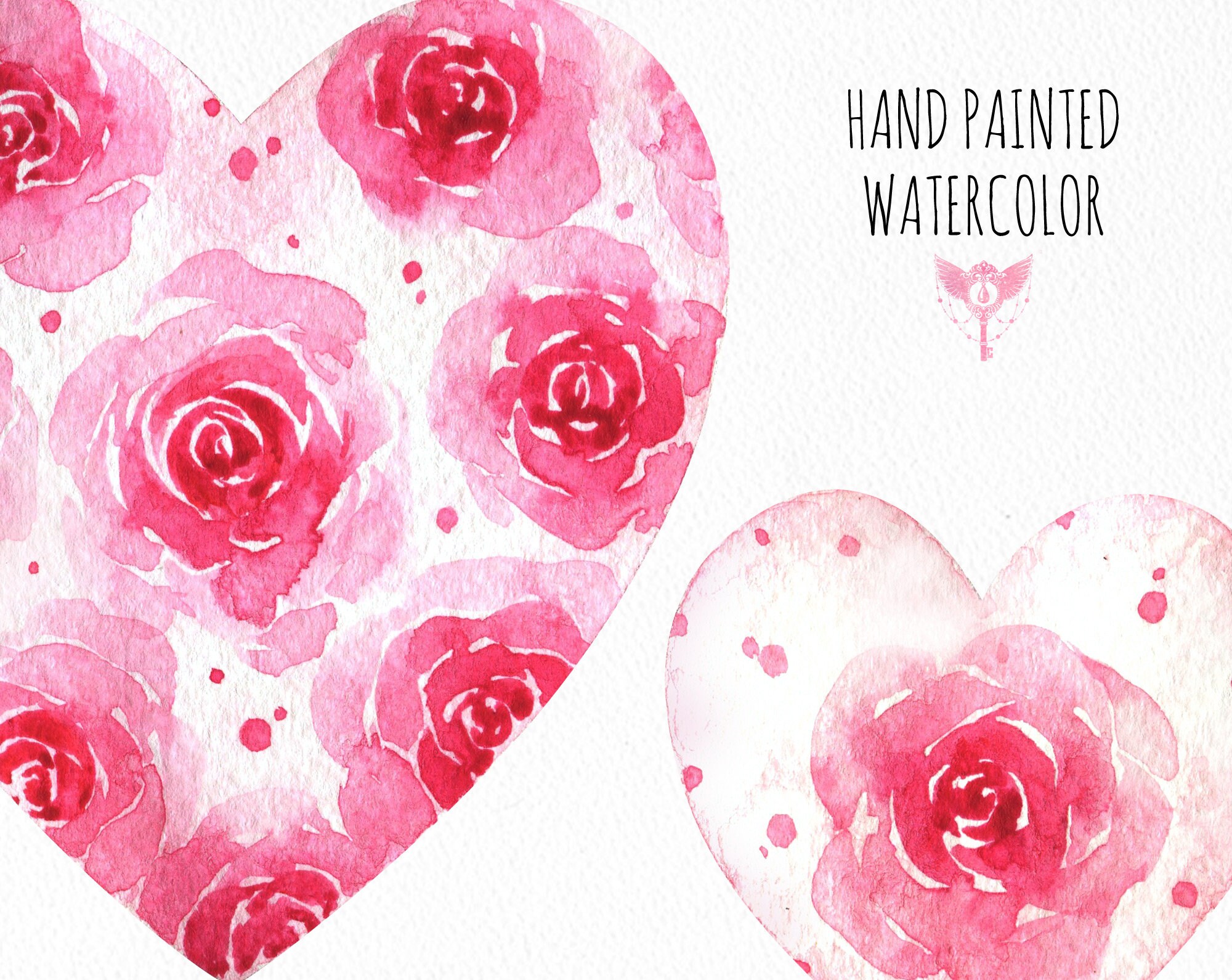 Watercolor Heart Clipart: Valentine's Day PNG Set (digital Download) - Etsy