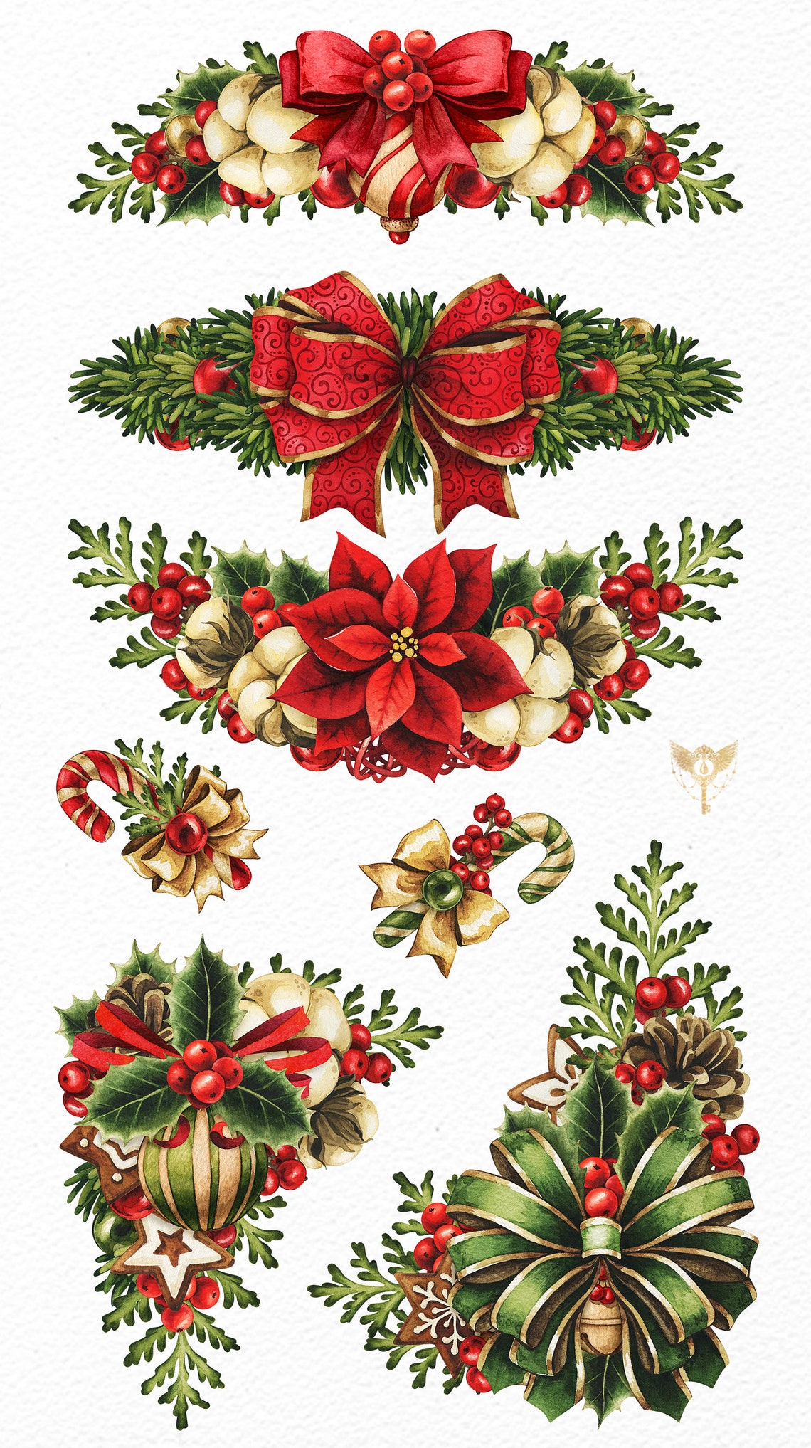 Christmas Borders and Frames PNG Clipart. Christmas Floral Borders and ...