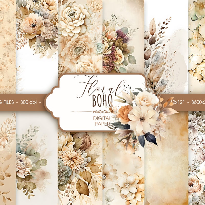 Boho Floral - Etsy