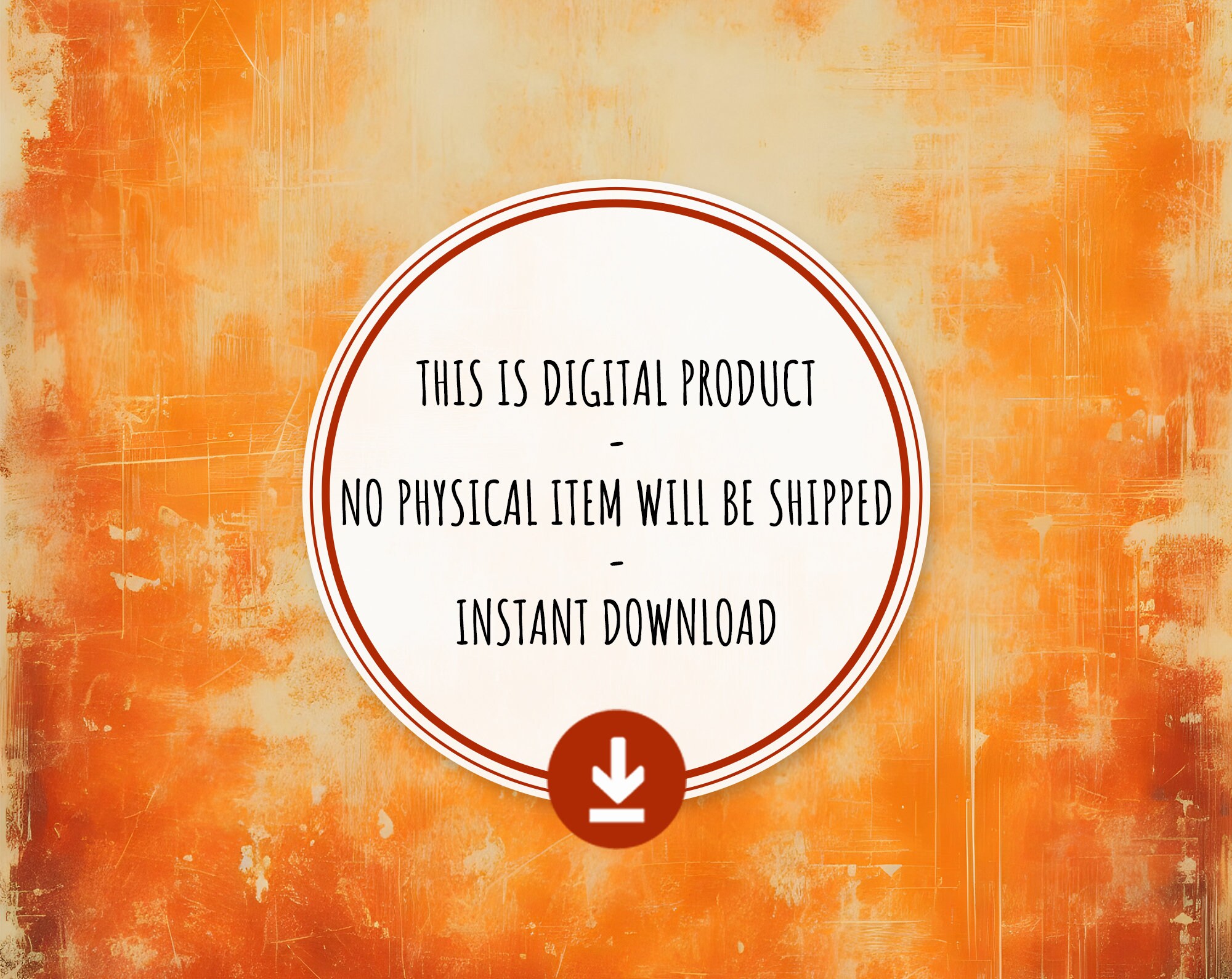 Vintage Orange Digital Paper, Abstract Grunge Fall Wedding Scrapbook ...