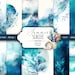 Sea Watercolor Digital Paper, Abstract Blue Underwater Scrapbook Paper ...