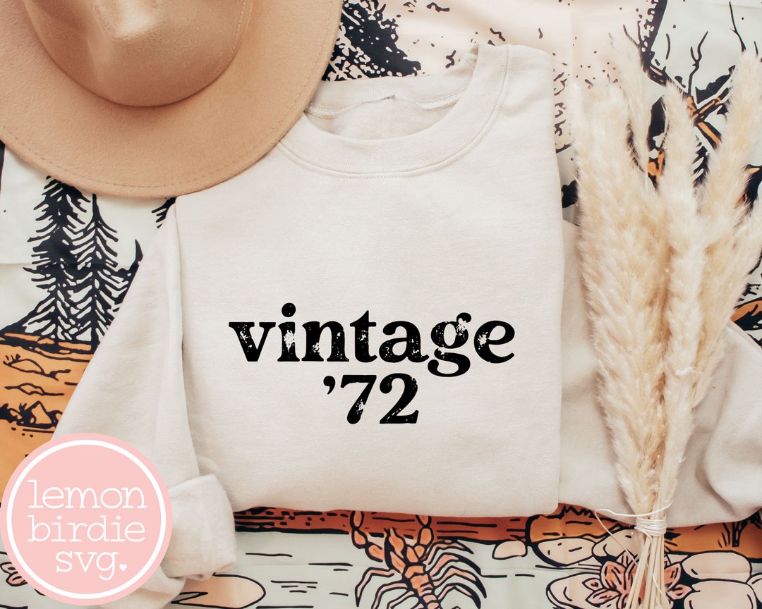 Vintage '72 SVG Birthday Svg 1972 Svg Vintage Svg - Etsy