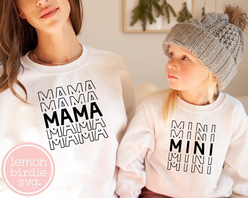 Mama & Mini Bundle SVG Mama Svg Mini Svg Mom Svg Baby - Etsy