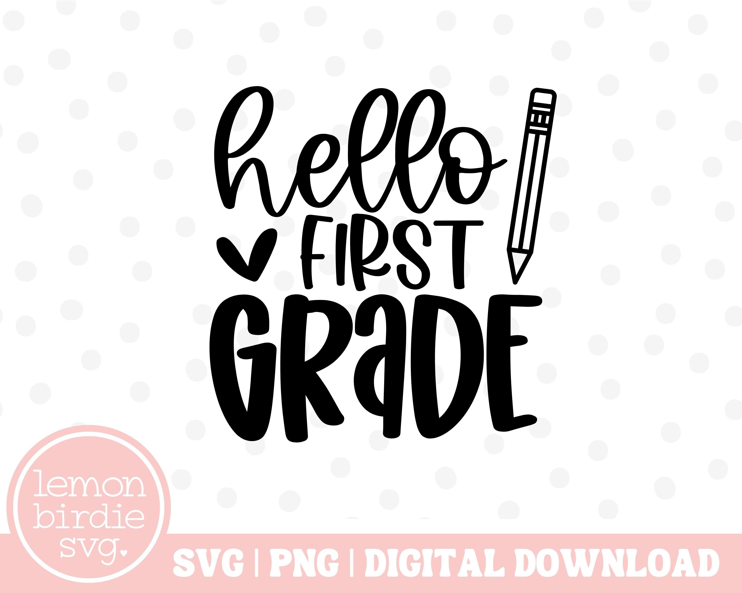 Hello First Grade SVG 1st Grade Svg School Svg Back to - Etsy