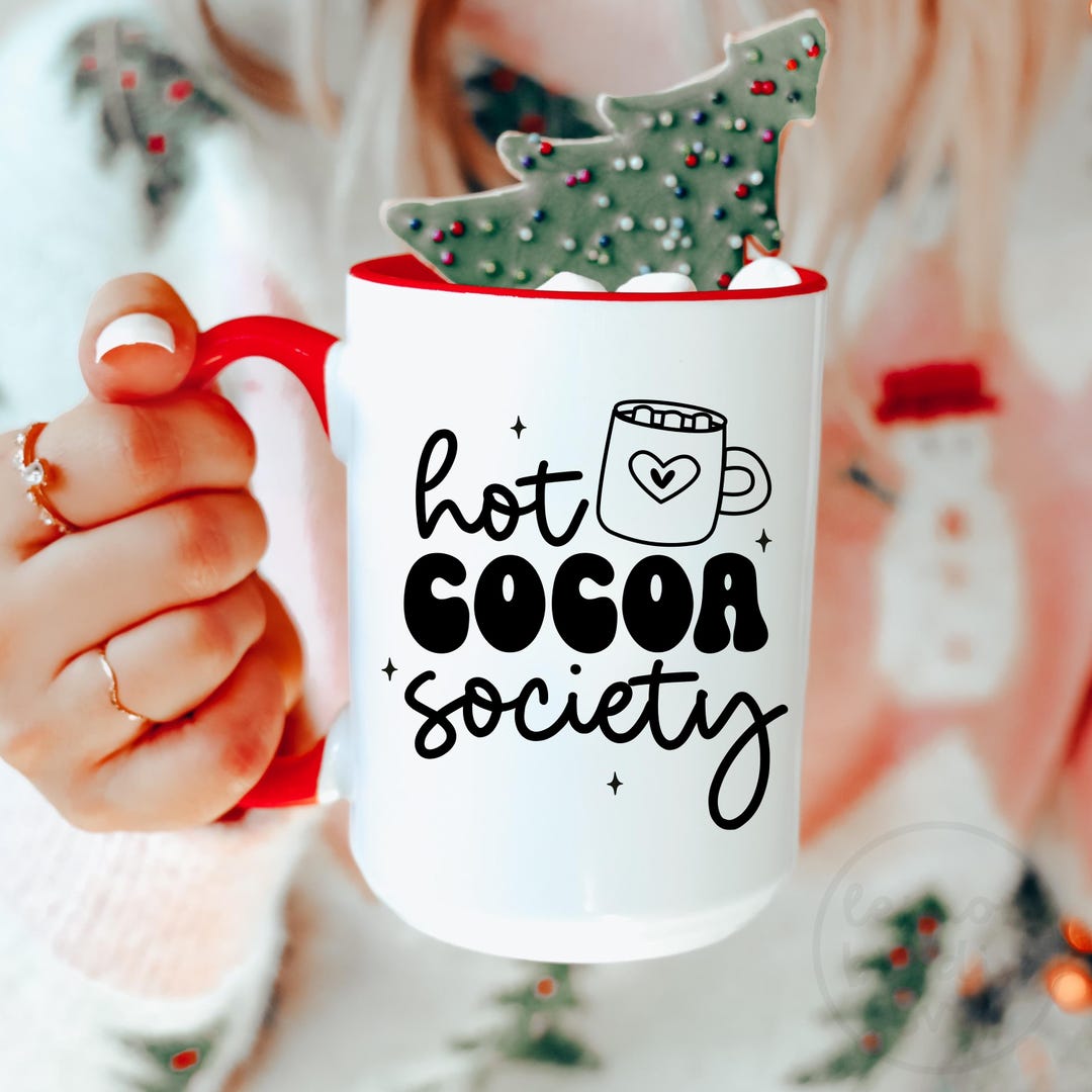 Hot Cocoa Mug SVG: Winter Christmas Drink Design (digital File) - Etsy