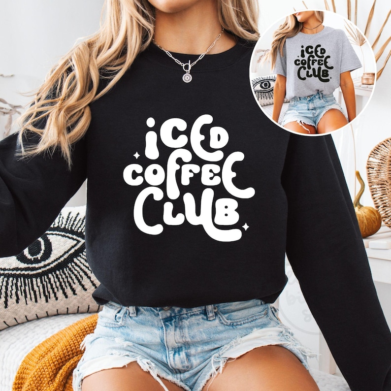 Iced Coffee Club Svg + Png, Coffee Shirt Design, Digital File - Etsy
