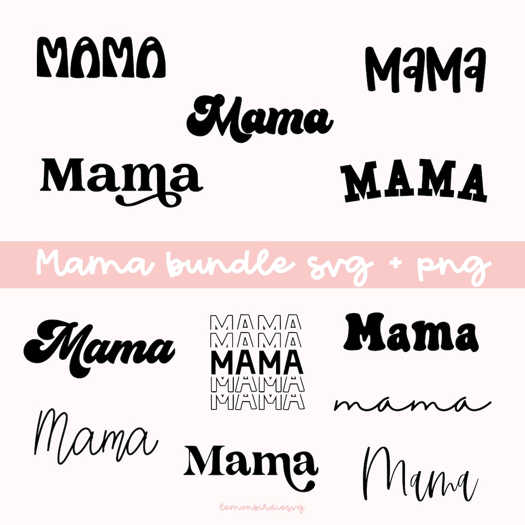 Mama Word SVG Bundle: Mom Life Designs for Cricut (digital Download - Etsy