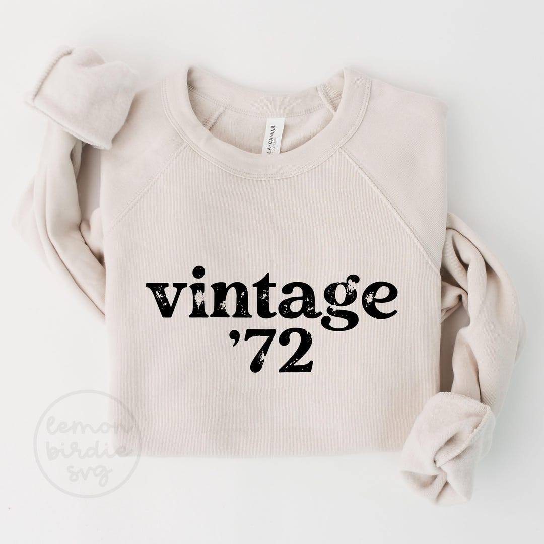 Vintage '72 Svg, Birthday Svg, 1972 Svg, Vintage Svg, Retro Svg, 70's ...