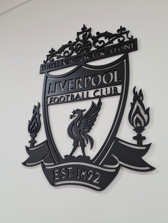 Liverpool Detailed Logo Sign Wooden Premier League Football | Etsy
