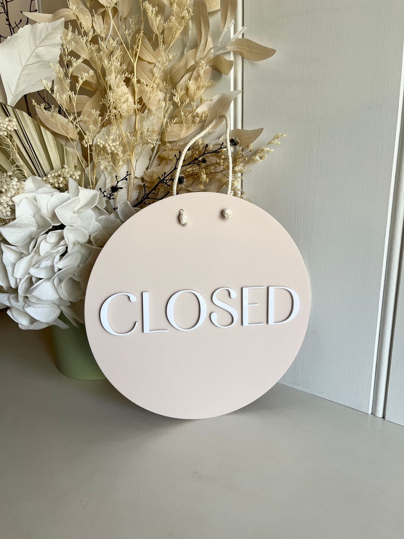 Circle Open/closed Sign Double Sided - Etsy