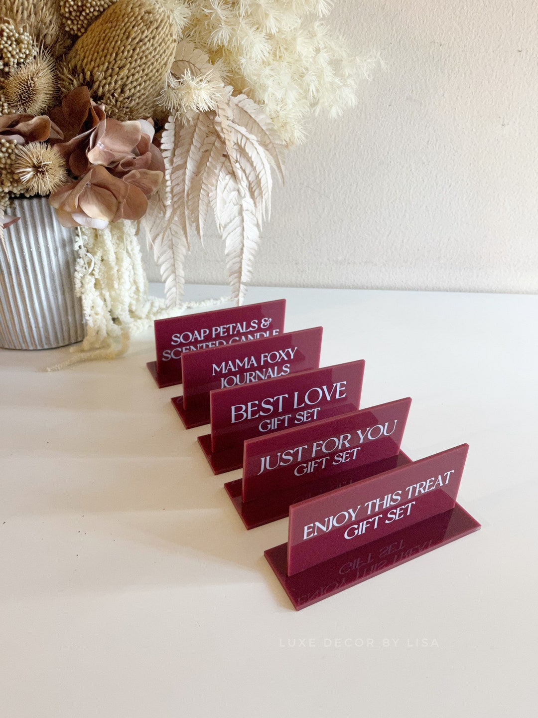 Mini Signs Acrylic Market/pop up Stall Business Signs - Rectangles - Etsy