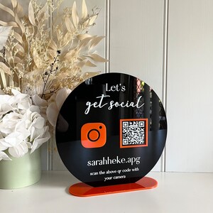 Round Printed Social Instagram Sign Freestanding - Etsy