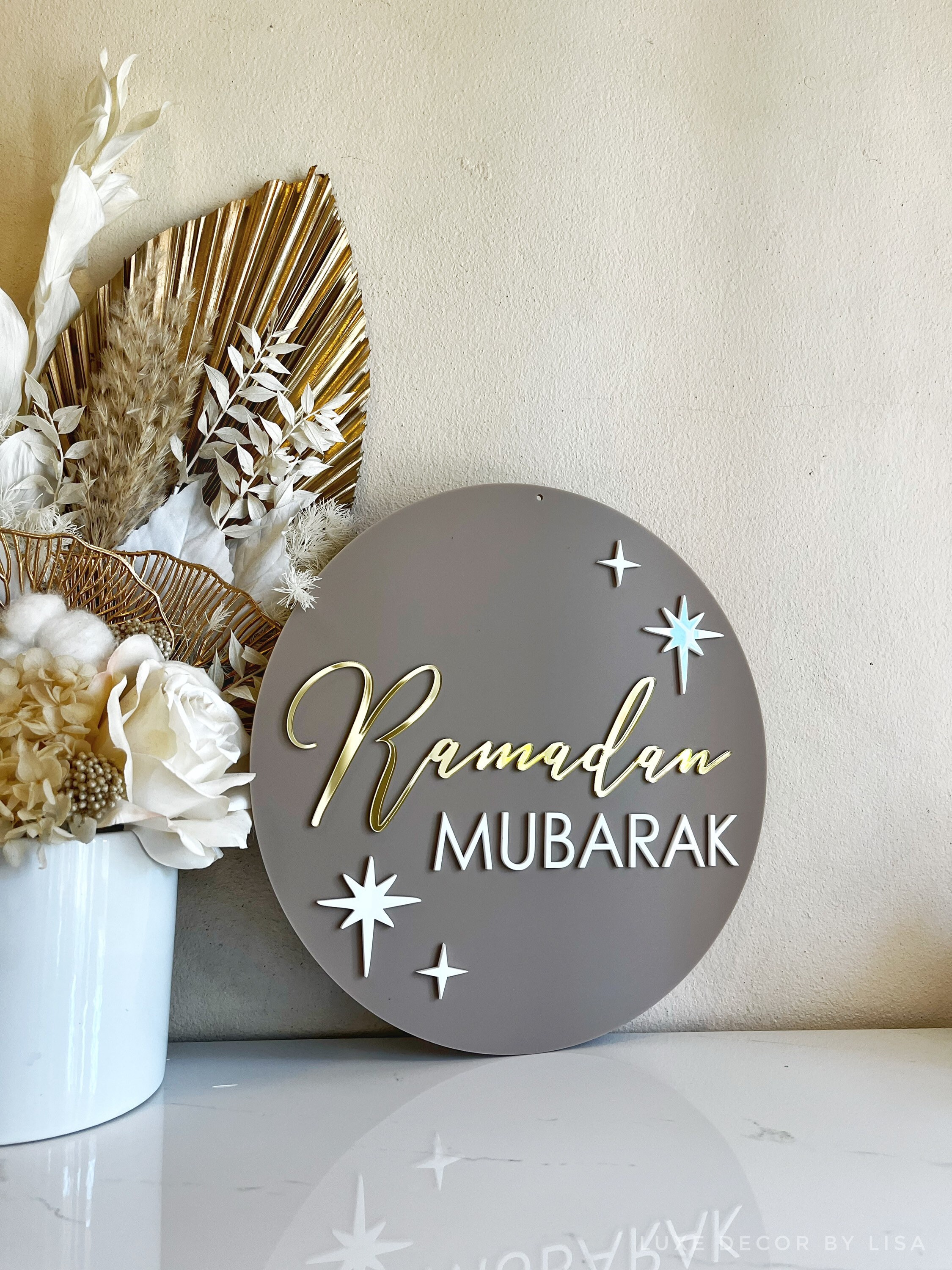 Ramadan + Eid 3D Double Sided Round Sign Style 1 - Etsy