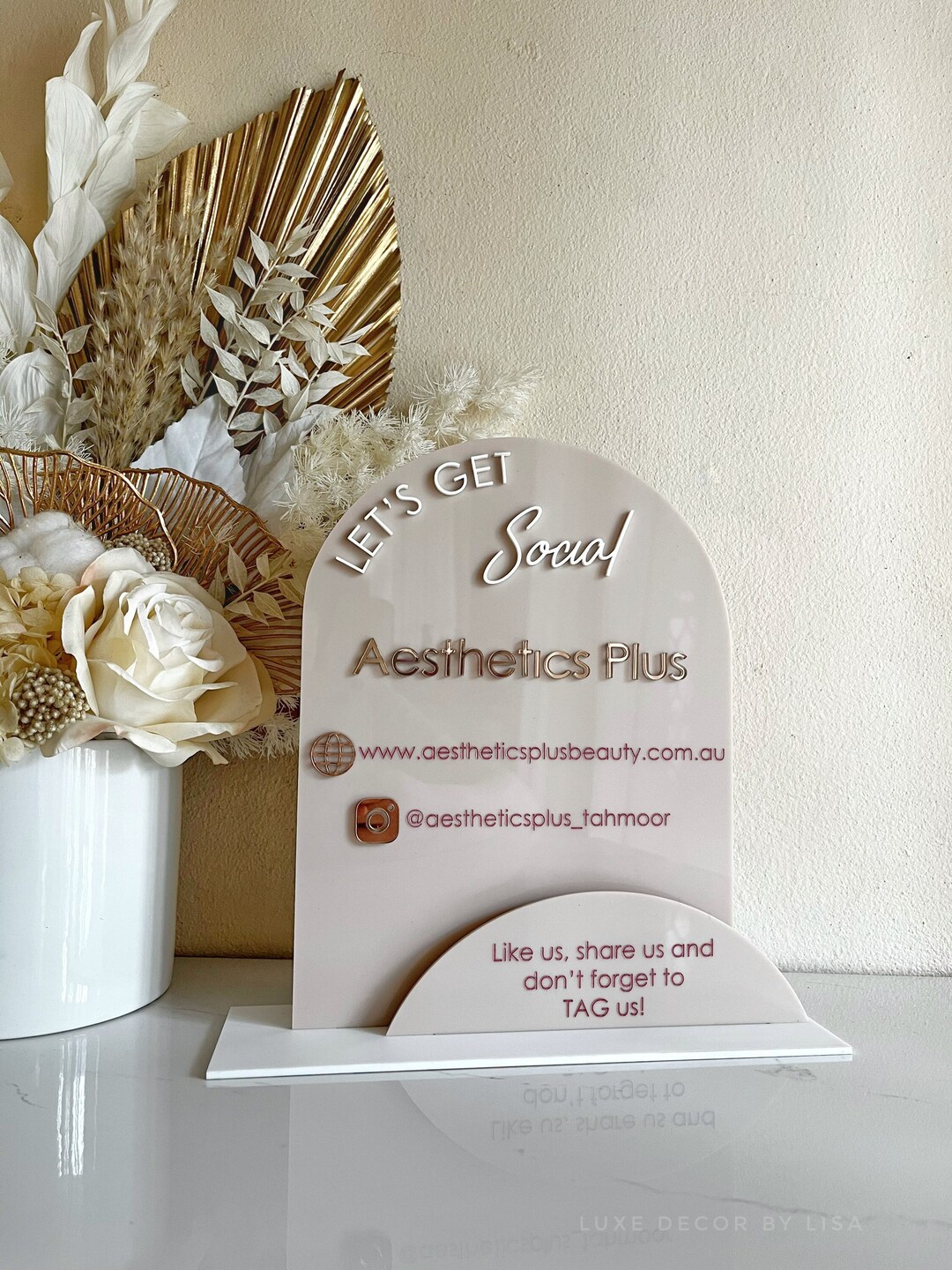The Arched Modern Social Freestanding Sign Version 3 - Etsy
