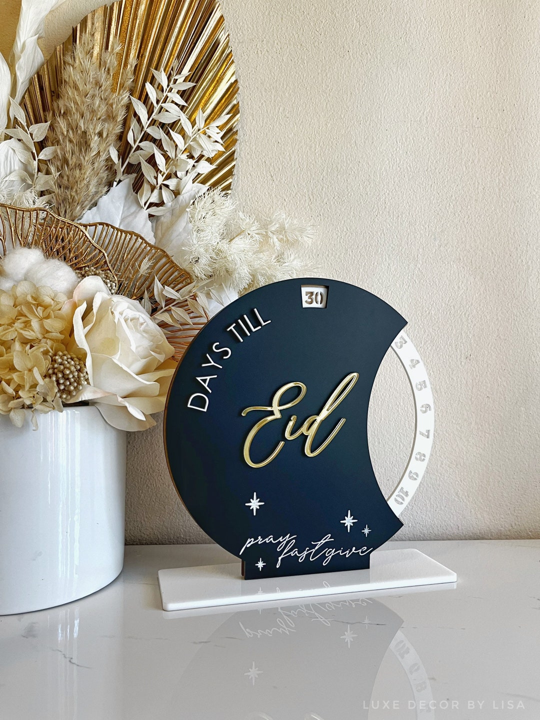 3D Days Till Eid Spinning Style 3 Countdown Till Eid Ramadan Decor - Etsy