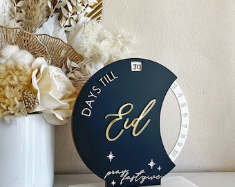 3D Days Till Eid Spinning Style 2 Countdown Till Eid Ramadan Decor - Etsy