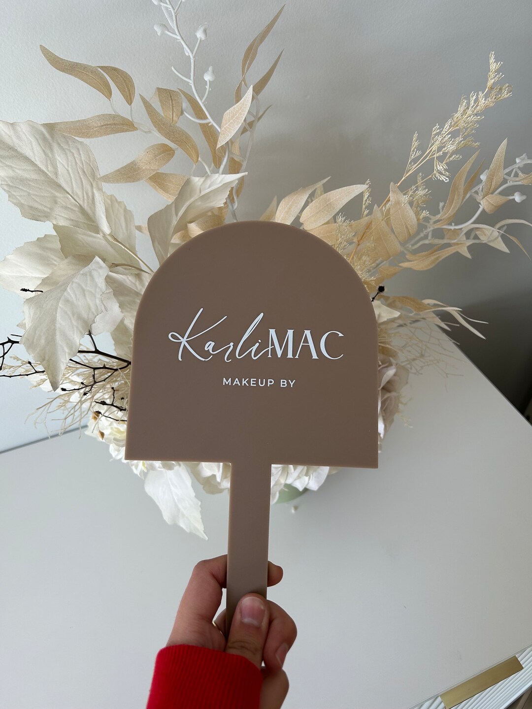Handheld Custom Name/logo Mirrors - Arch - Etsy