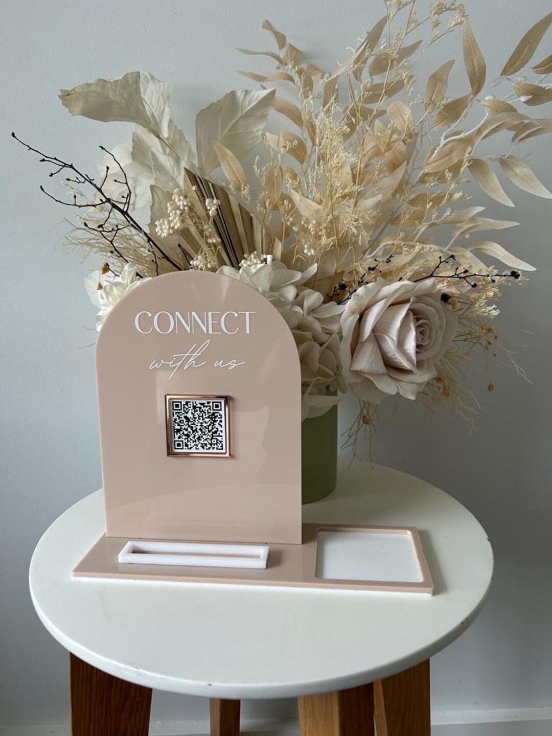 Arch, Card Holder, Square + Single QR Style 1 - Etsy