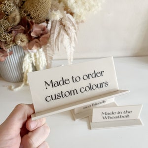 Mini Signs Acrylic Market/pop up Stall Business Signs - Rectangles - Etsy