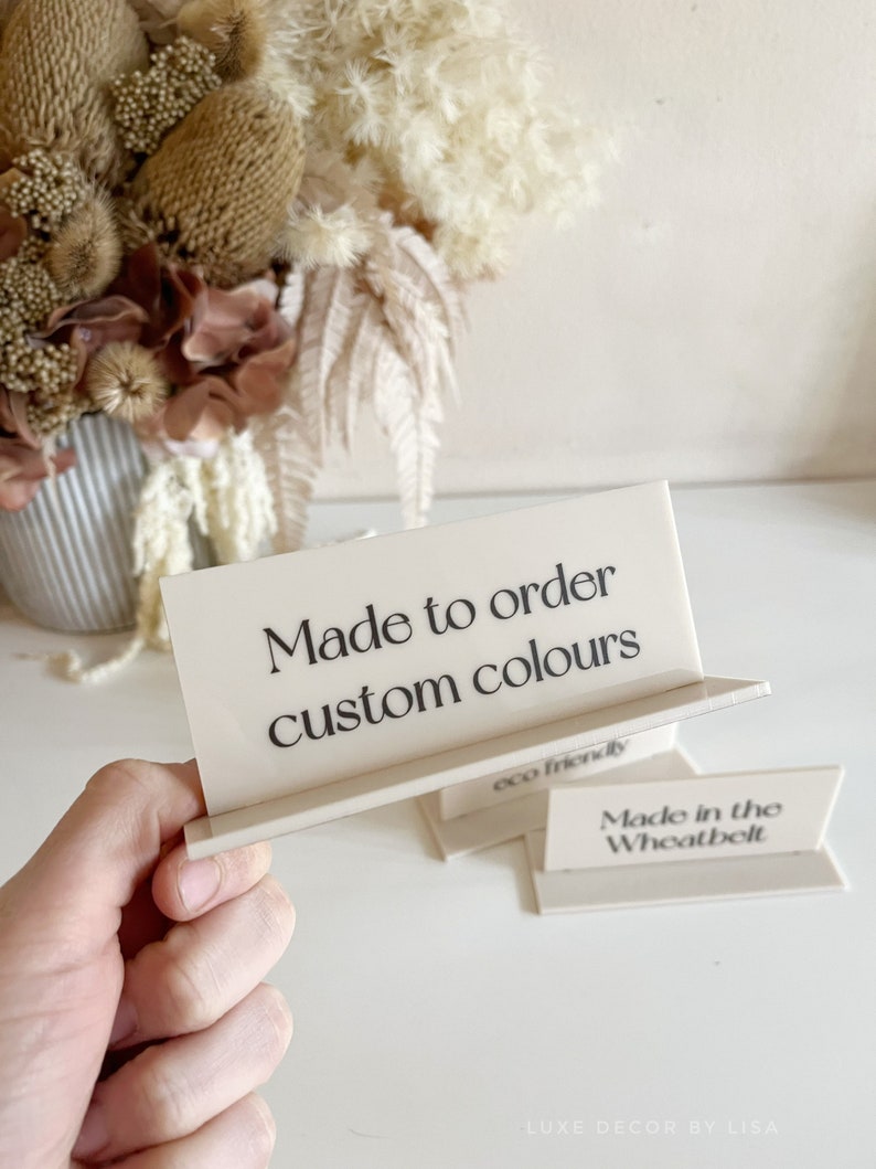 Mini Signs Acrylic Market/pop up Stall Business Signs - Rectangles - Etsy