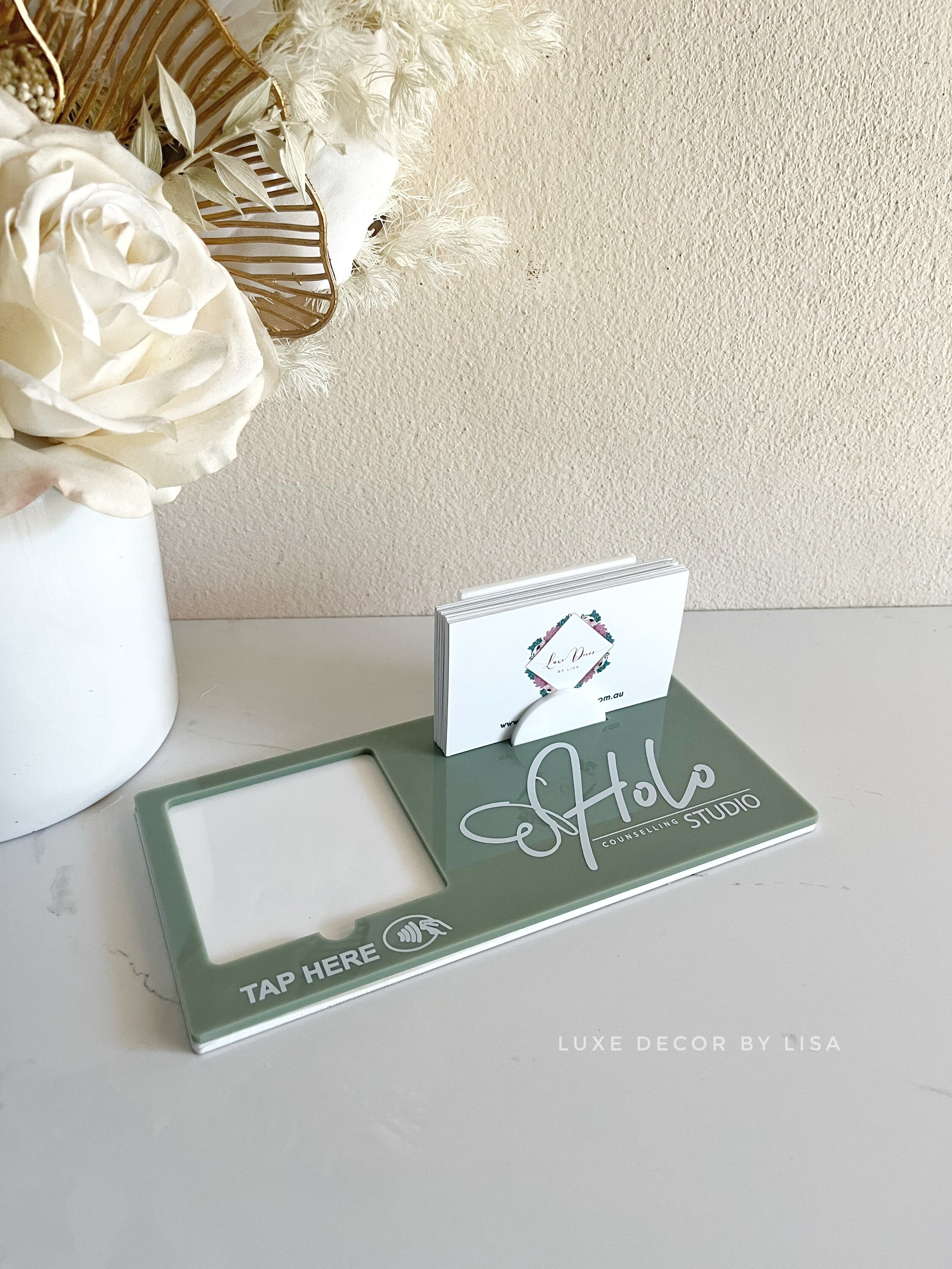 Square Reader Stand and Business Card Holder Style 1 - Etsy