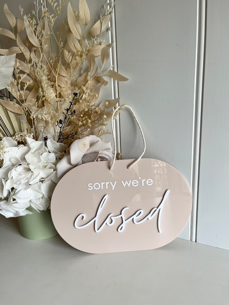 Oval Open/closed Sign - Double Sided 2 - Etsy Australia