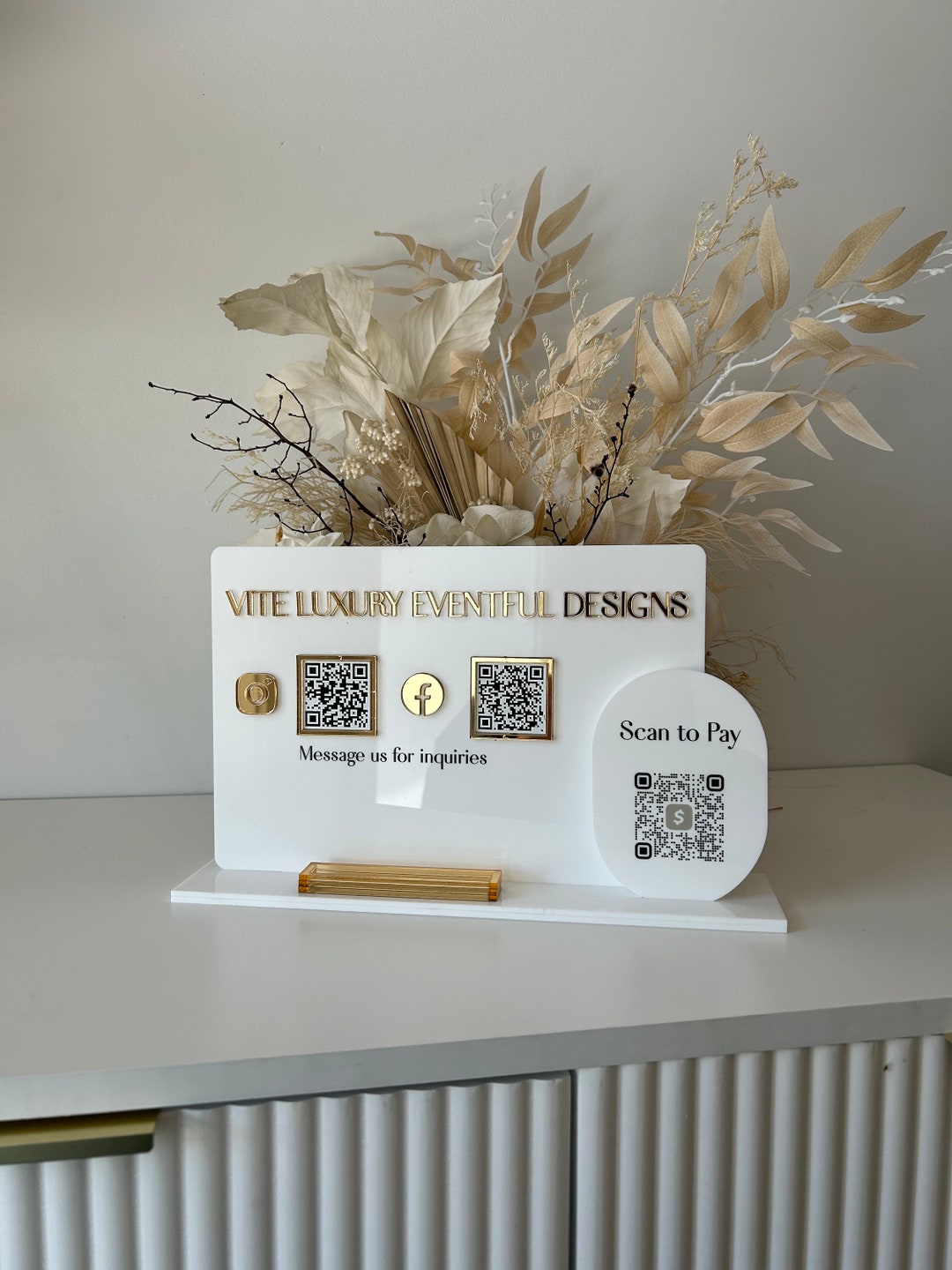 5 in 1 - Rectangle 2 QR Codes, Logo, Card Holder and Oval - Scan to Pay ...