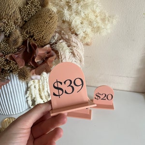 Mini Arch Pricing Signs Acrylic Market/pop up Stall Business Signs - Etsy