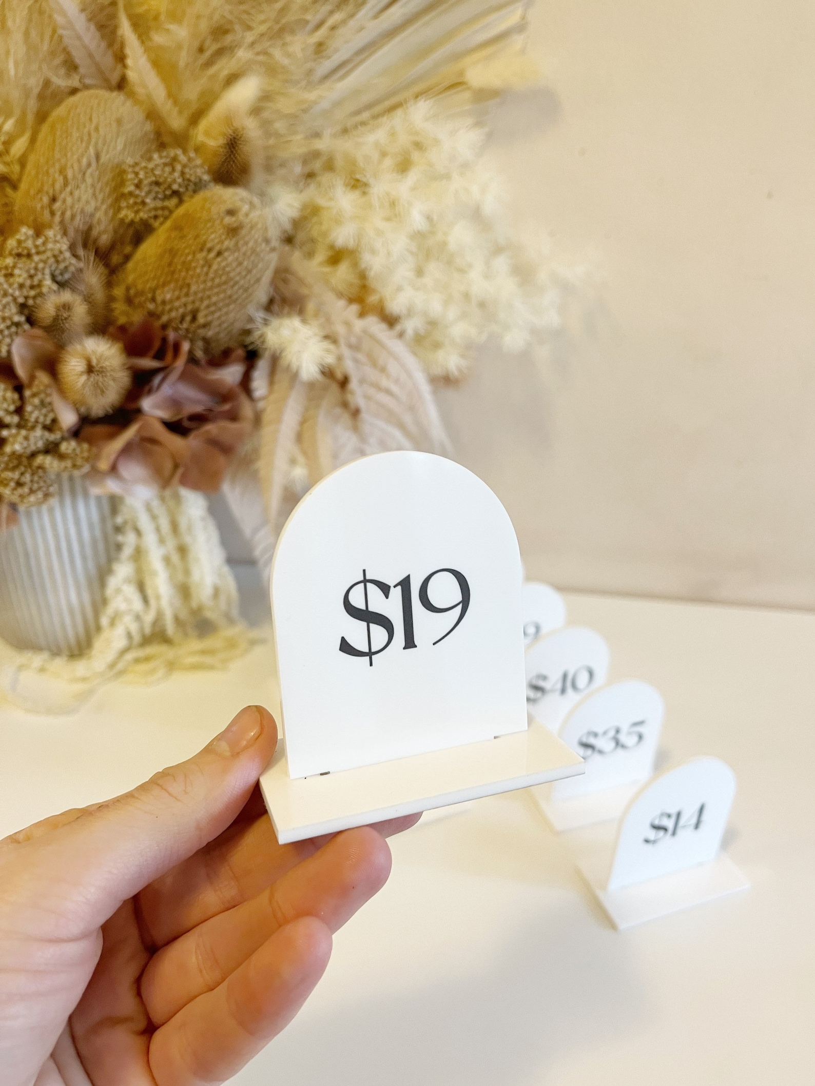 Mini Arch Pricing Signs Acrylic Market/pop up Stall Business Signs - Etsy