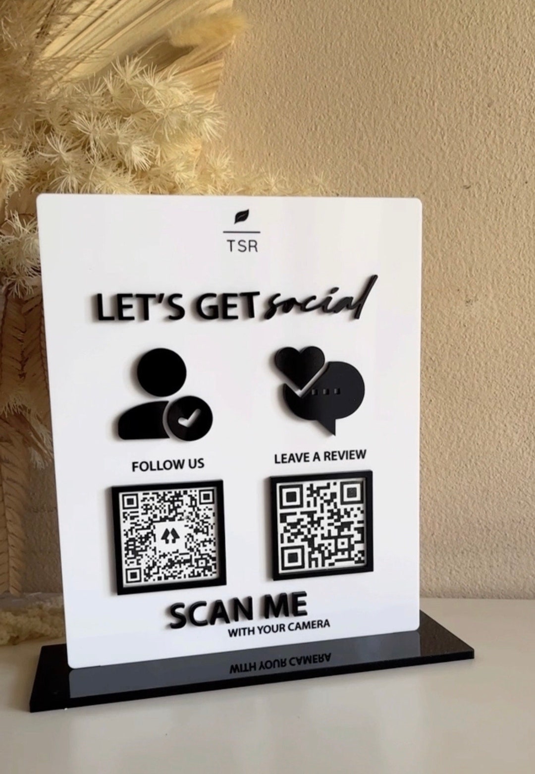 Rectangle 2 QR Codes and Logo Sign - Etsy