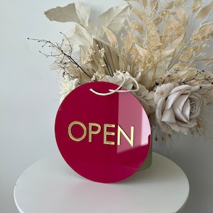 Circle Open/closed Sign - Double Sided - Etsy