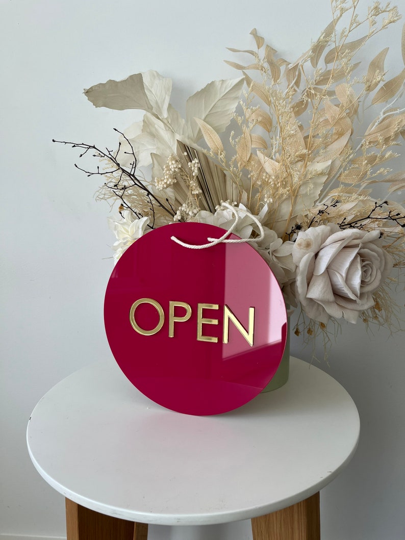 Circle Open/closed Sign - Double Sided - Etsy