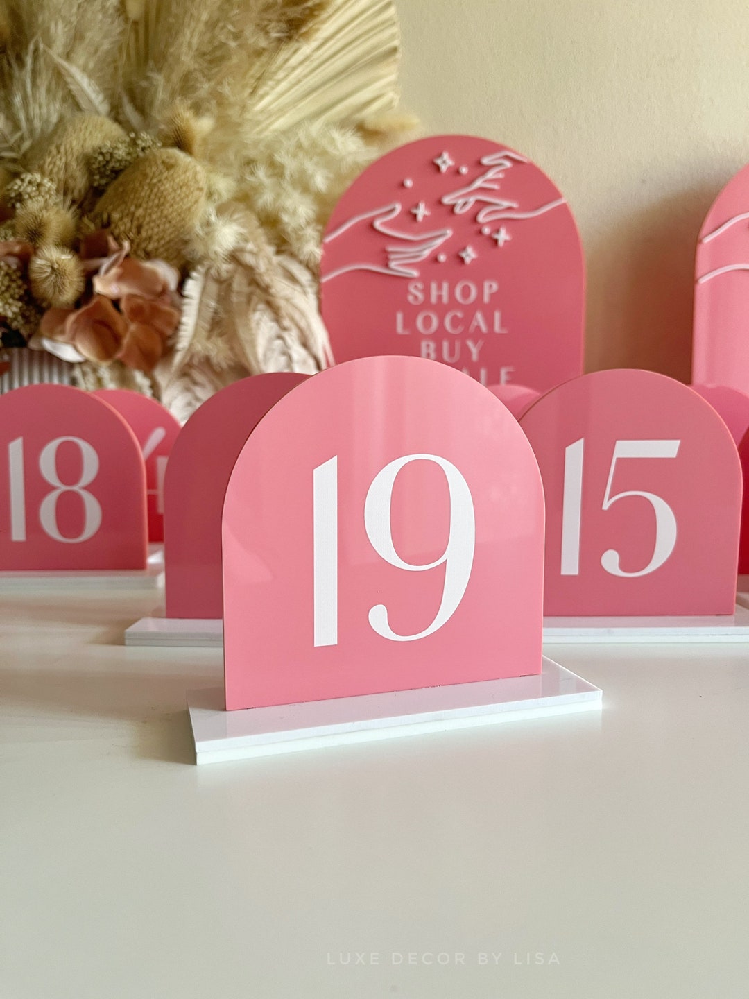 Medium Arch Table Number/pricing Signs Acrylic Market/pop up Stall ...