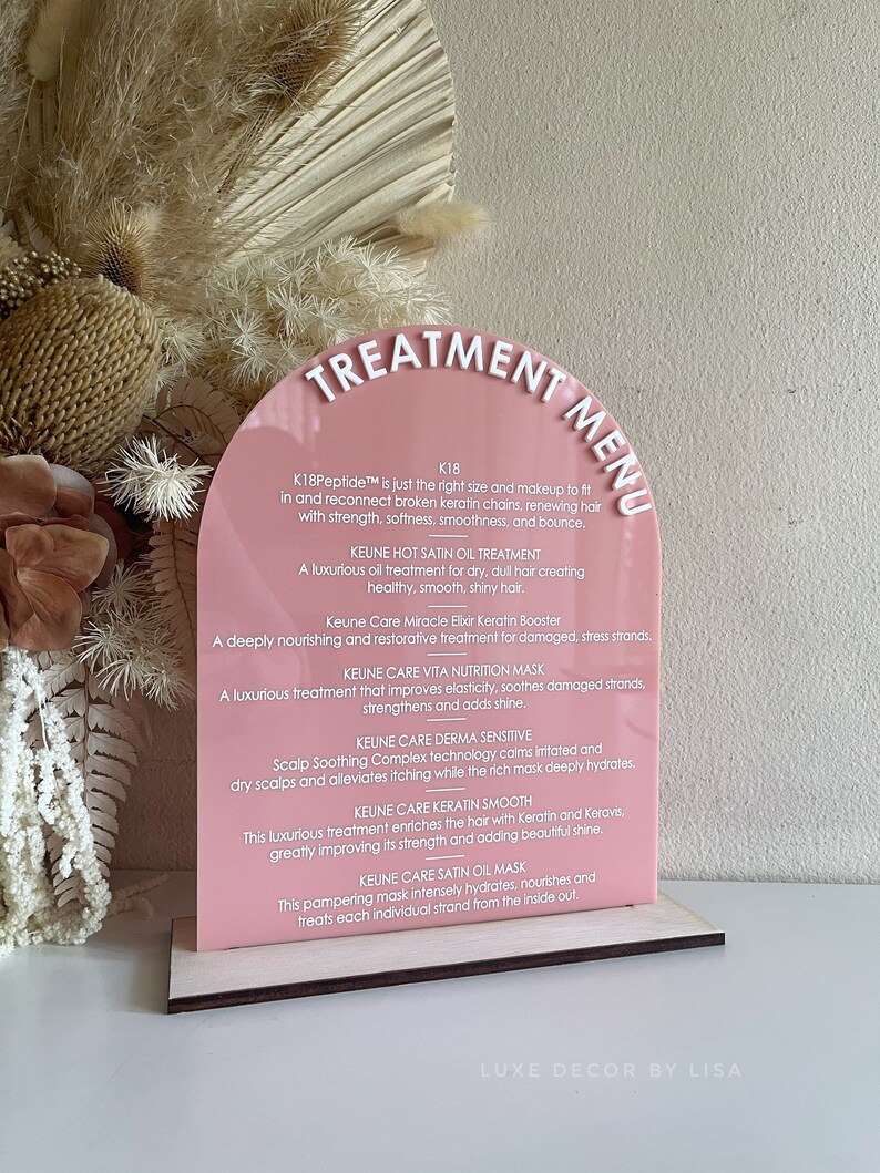 Custom Menu Sign Arch - Etsy