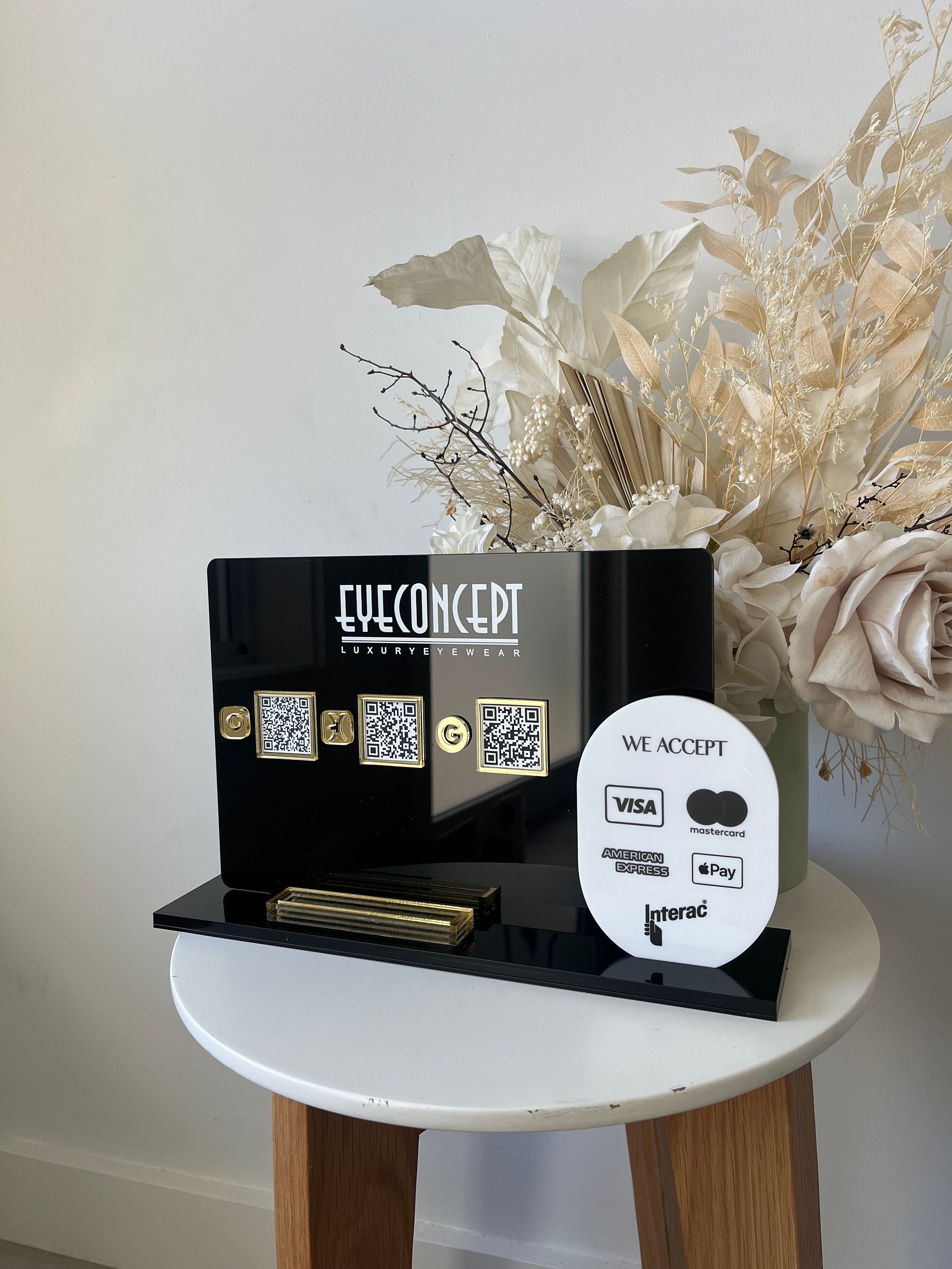 5 in 1 - Rectangle 3 QR Codes, Logo, Card Holder and Oval - Etsy
