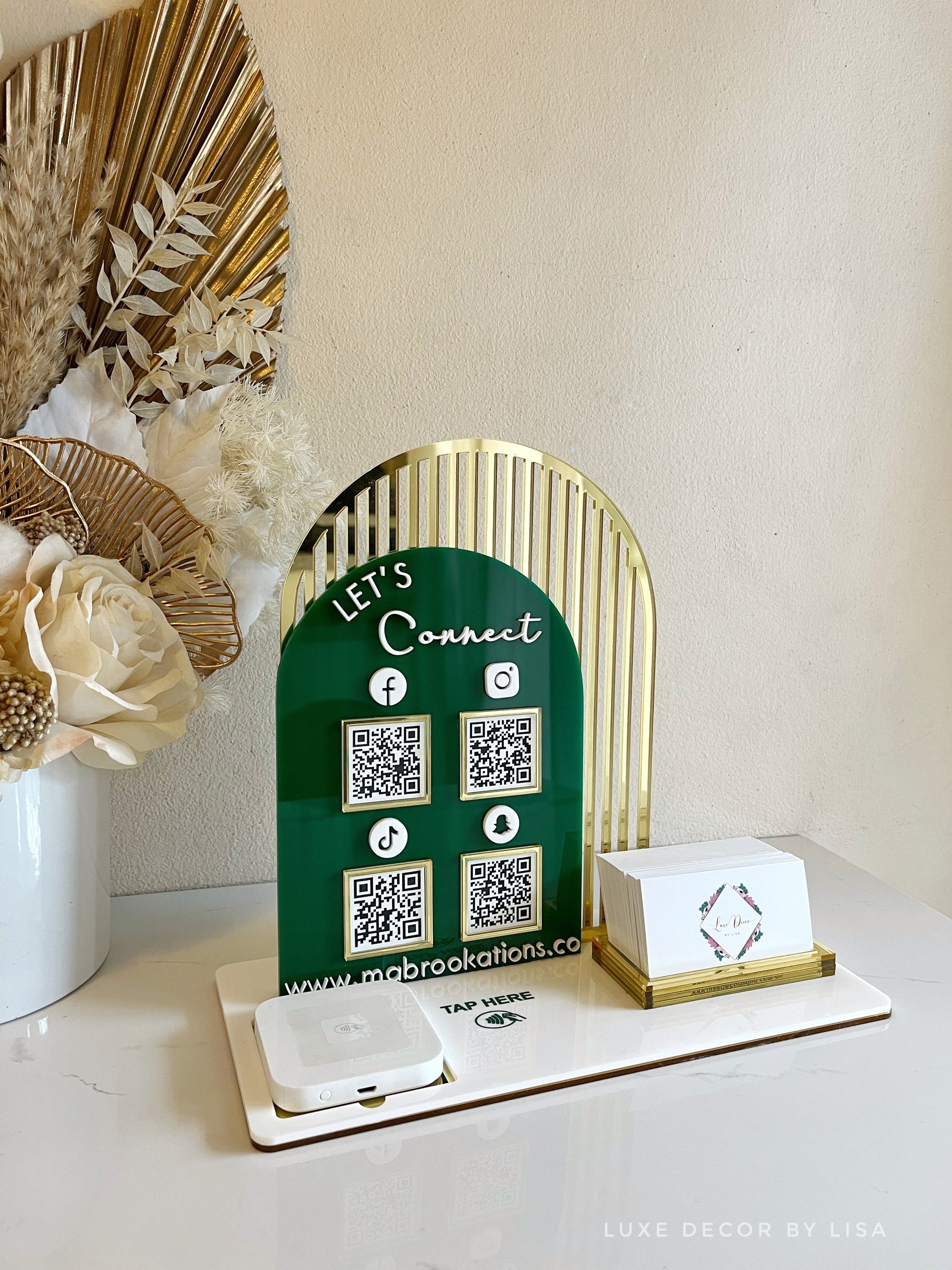 4 X QR Code Sign Double Arched Social/ Square QR Card - Etsy Australia