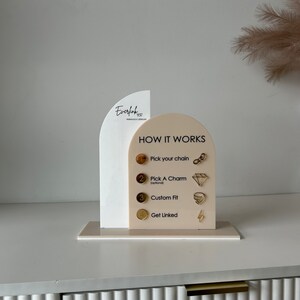 Semi + Arched How It Works Sign + Logo (permanent Jewelry) - Etsy