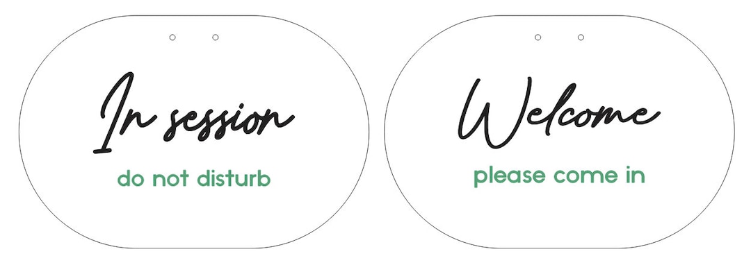 Oval Welcome/in Session Sign Double Sided - Etsy