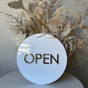 Circle Open/closed Sign - Double Sided - Etsy