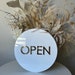 Circle Open/closed Sign Double Sided - Etsy