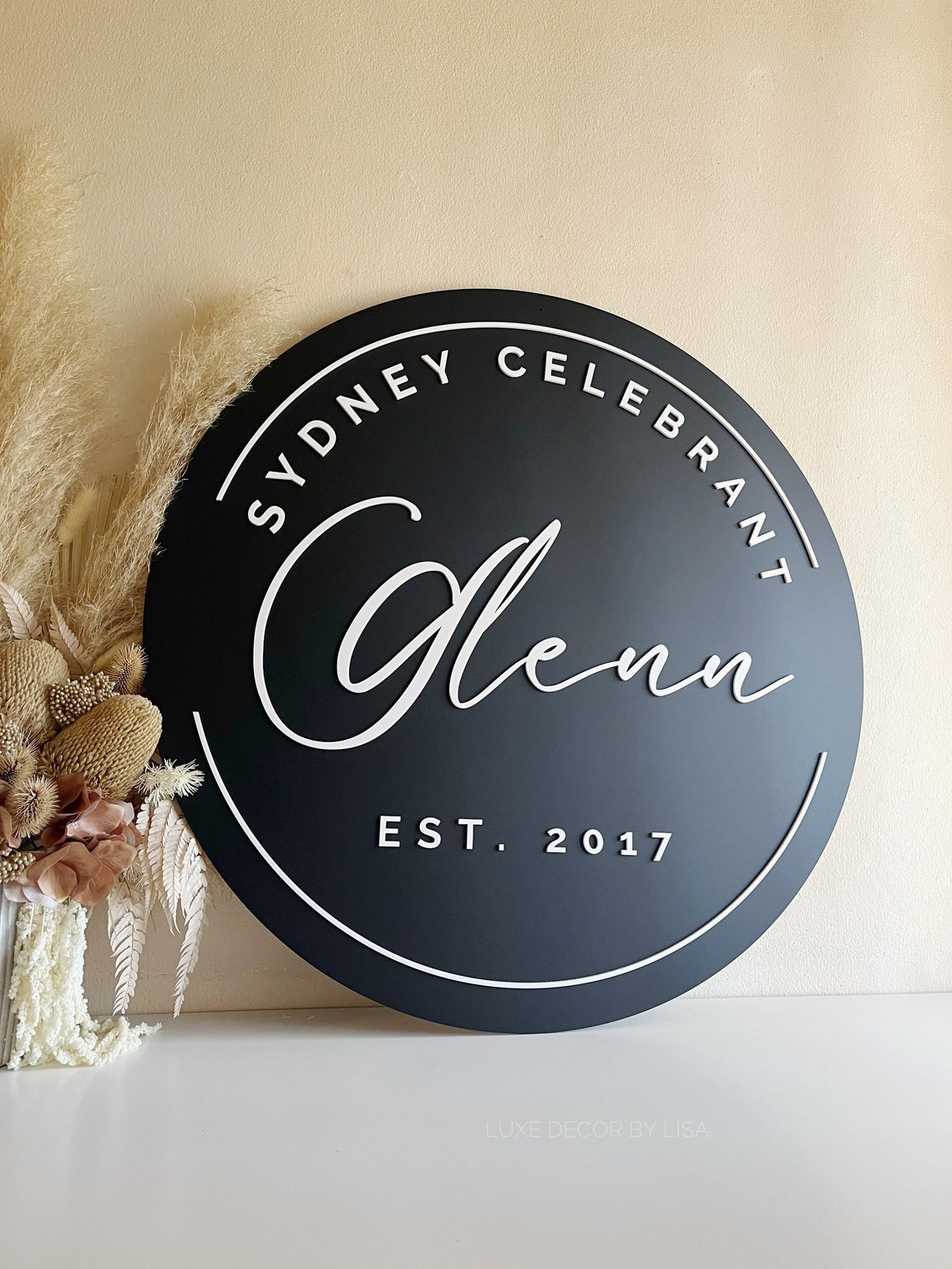 Custom Round Business Signage - Etsy