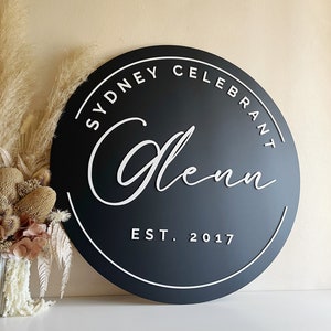 Custom Round Business Signage - Etsy