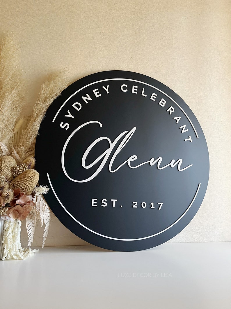 Custom Round Business Signage - Etsy