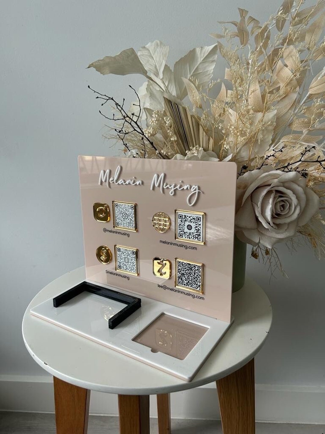 Rectangle 4 QR Code + Cards + Logo Style 1 - Etsy