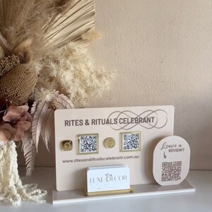 5 in 1 - Rectangle 2 QR Codes, Logo, Website, Card Holder and Review QR ...
