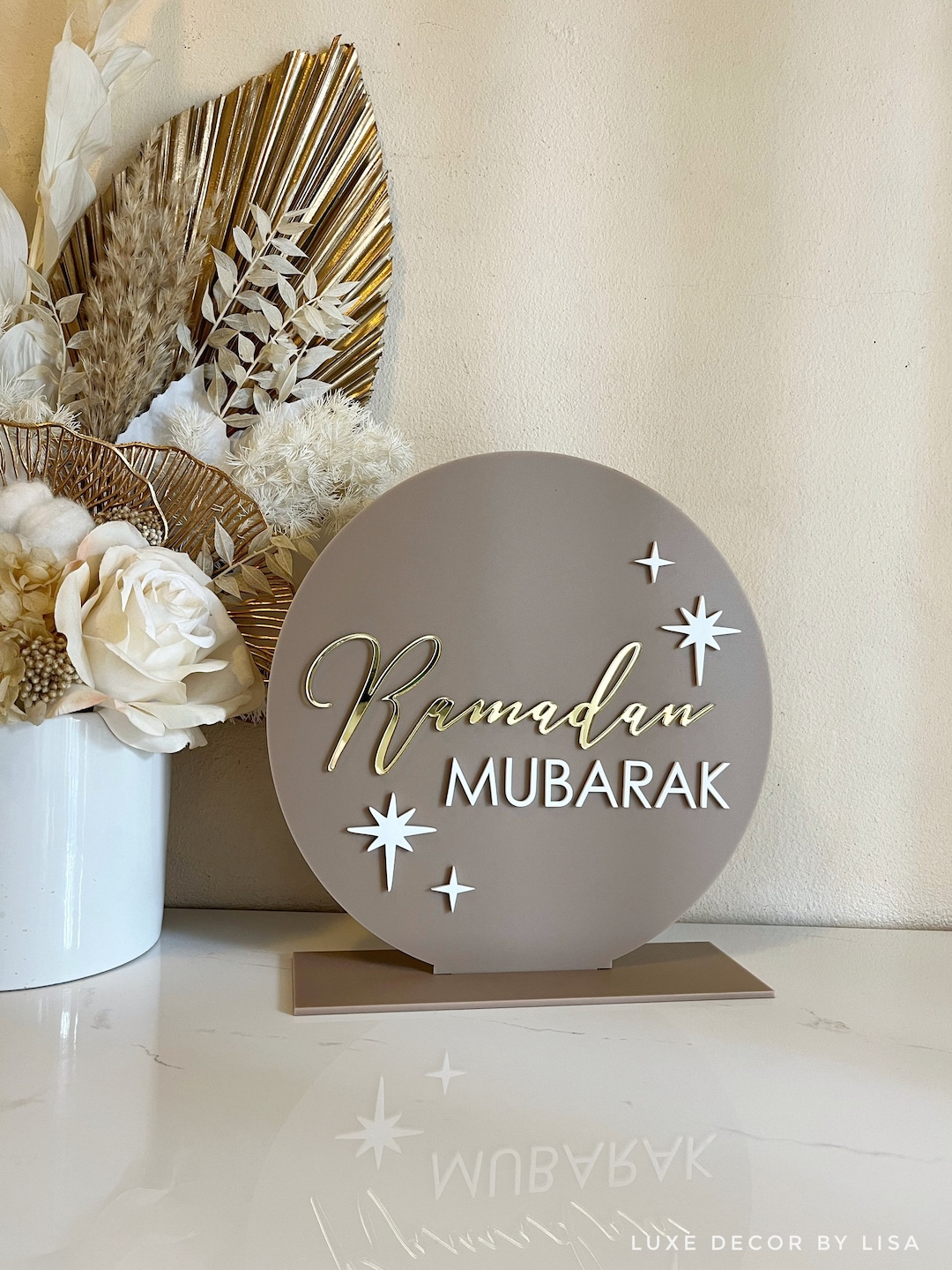 Ramadan + Eid 3D Double Sided Round Sign Style Freestanding - Etsy