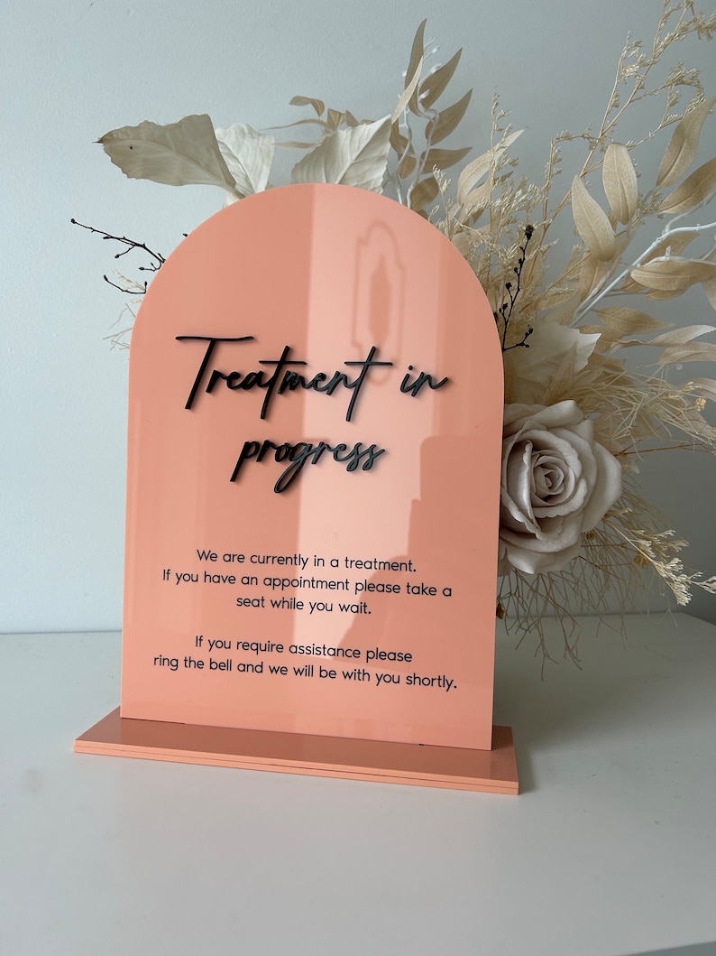 Treatment in Progress Business Sign Freestanding - Etsy