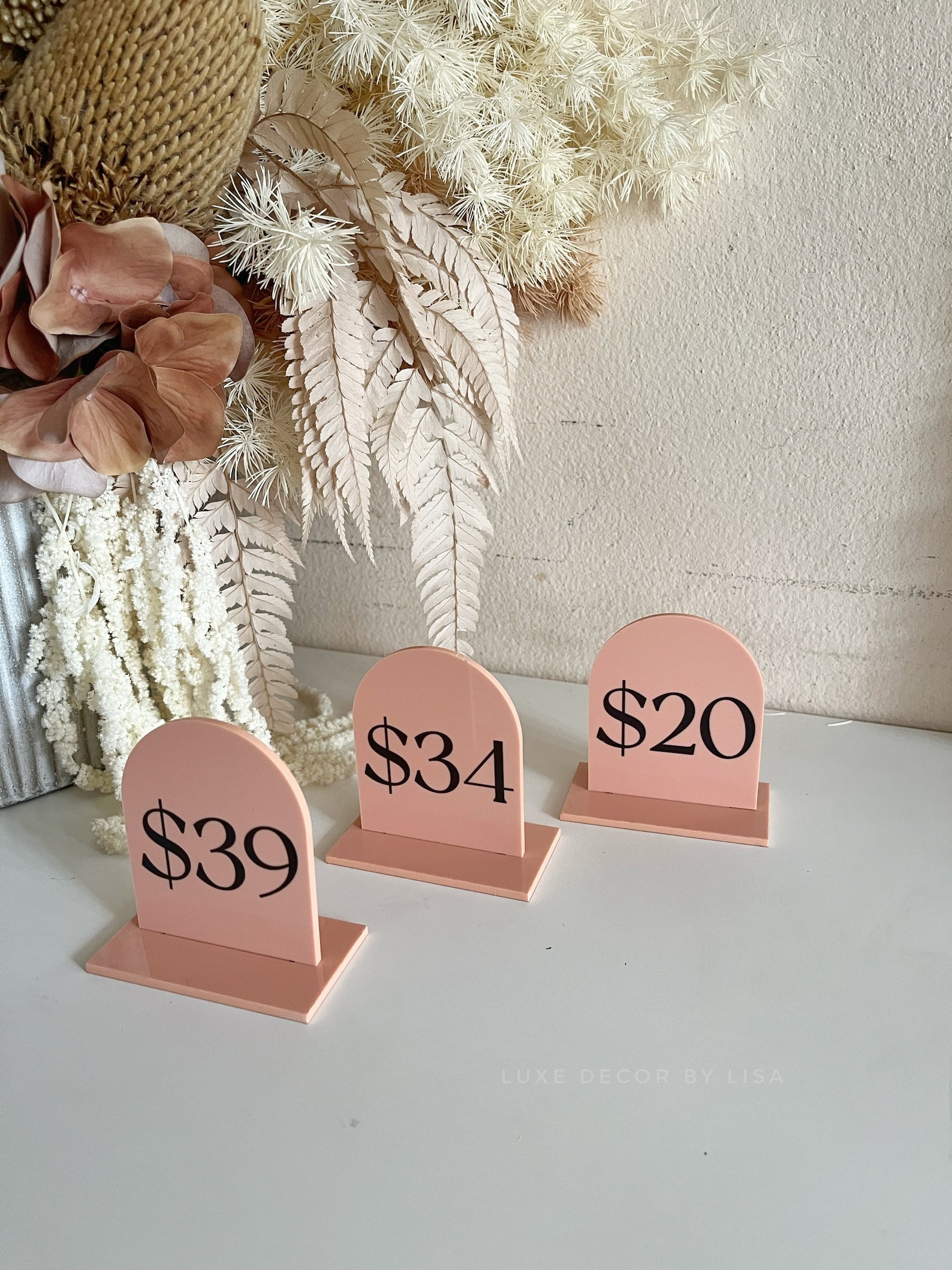Mini Arch Pricing Signs Acrylic Market/pop up Stall Business Signs - Etsy